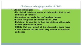 Clinical decision support systems | PPTX