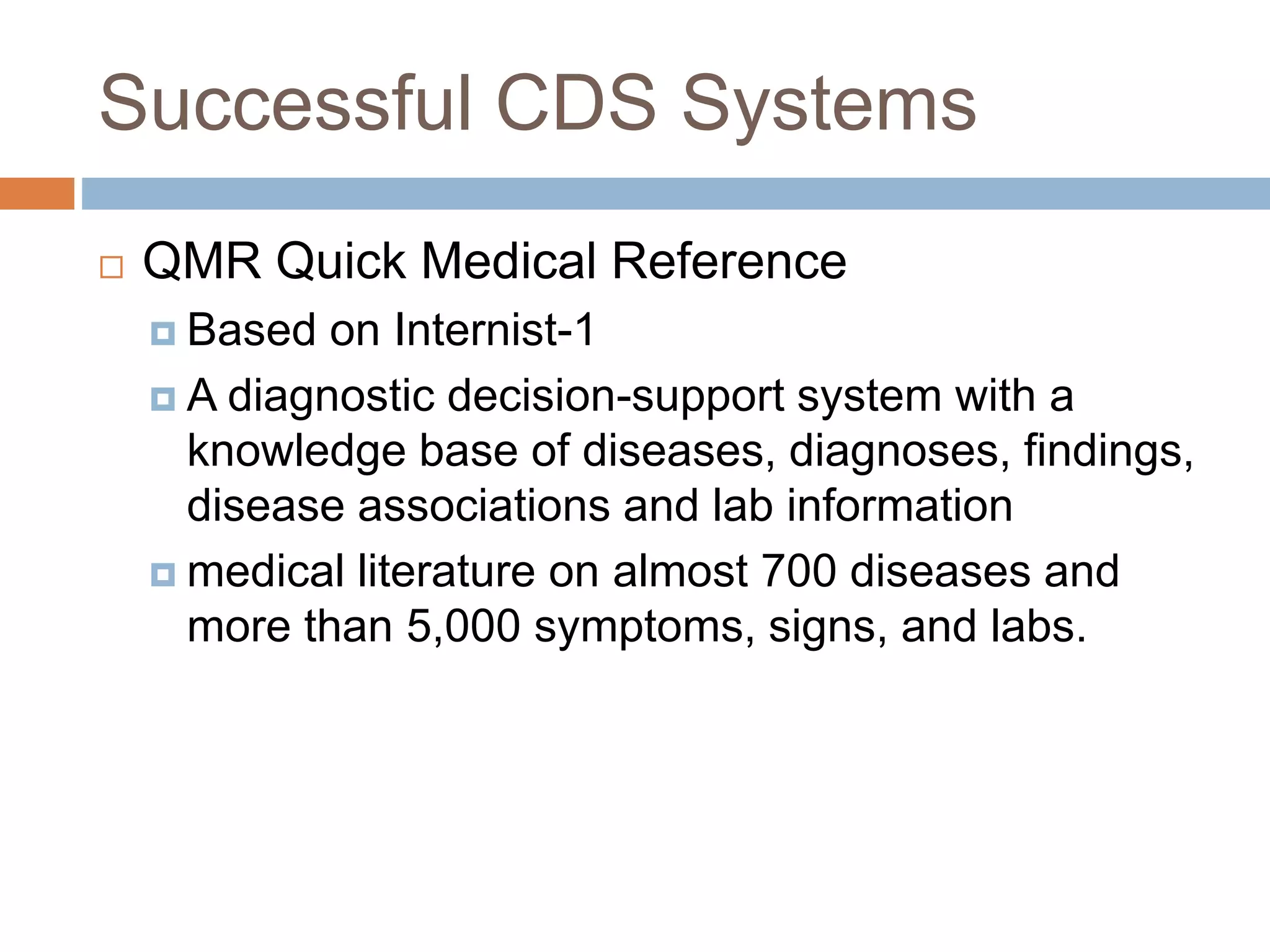 Clinical decision support systems | PPTX
