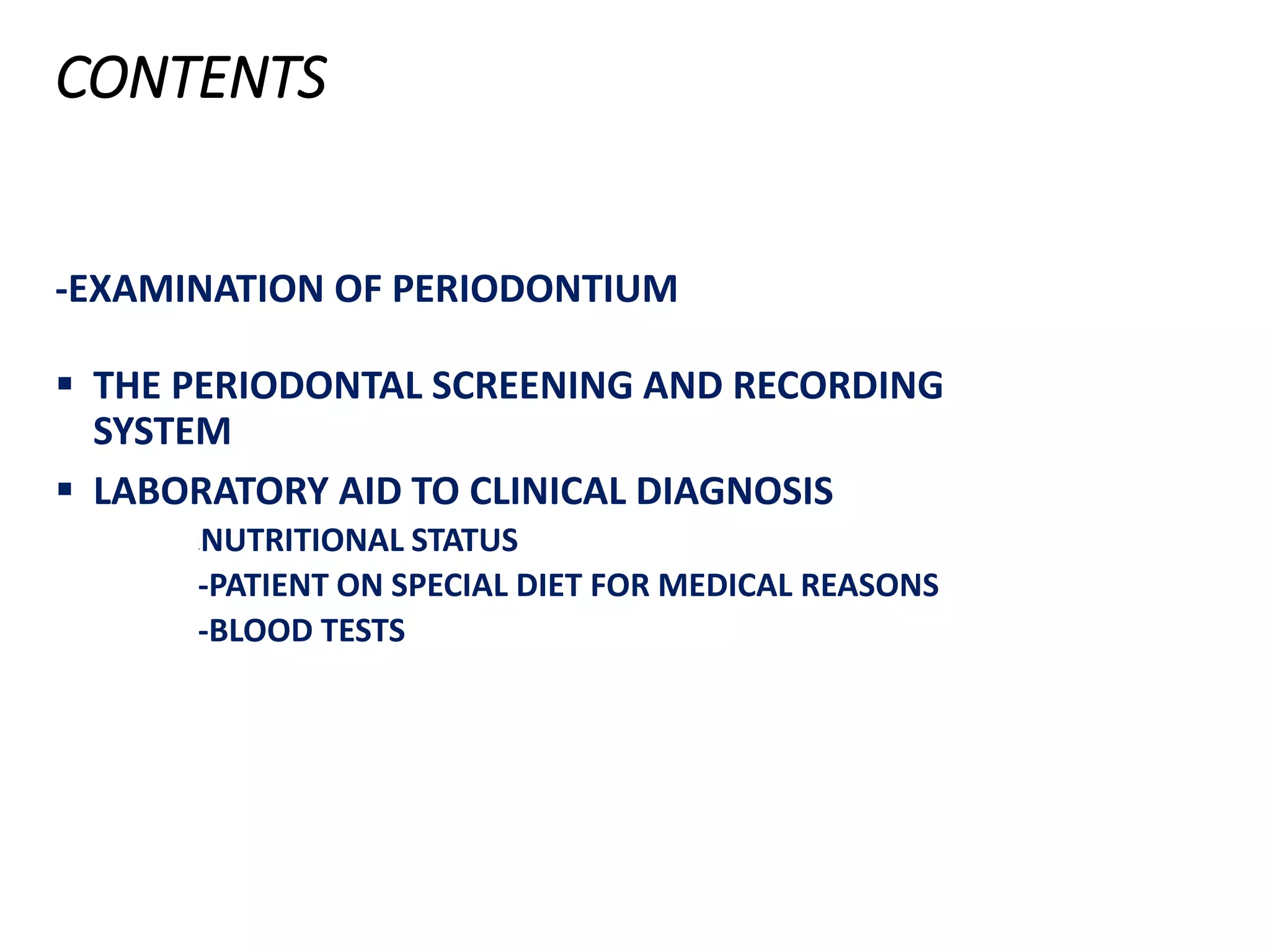 Clinical diagnosis in periodontology | PPTX | Dental Health | Diseases ...