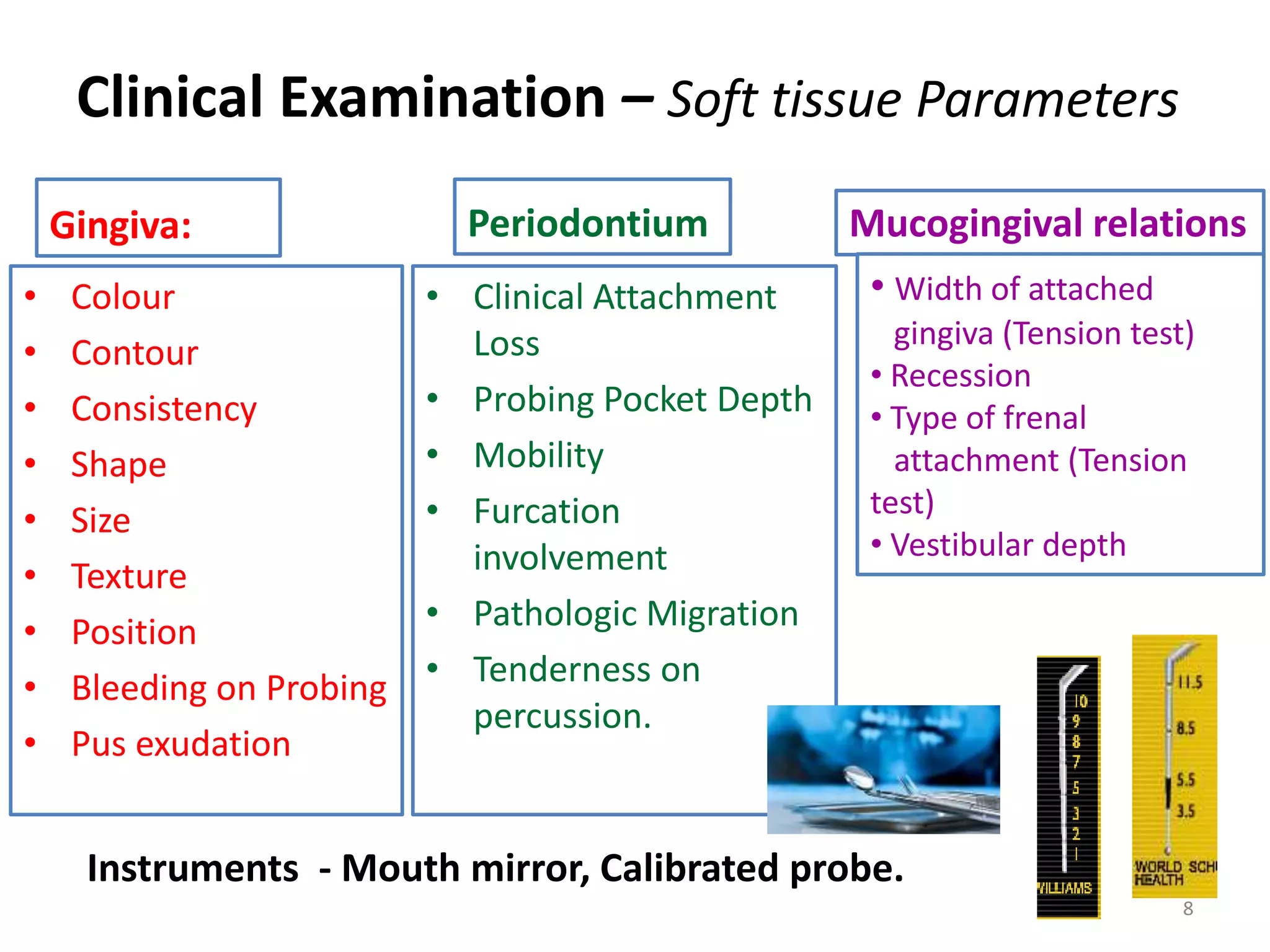 Clinical diagnosis of periodontal diseases | PPTX
