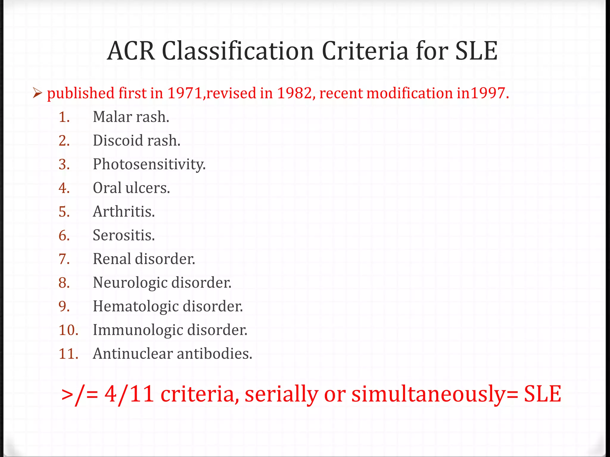 Clinical diagnosis of systemic lupus erythematosus | PDF