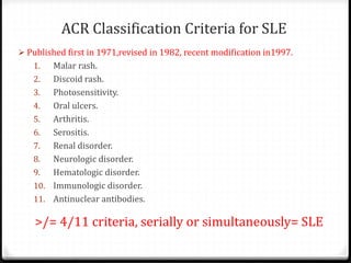 Clinical diagnosis of systemic lupus erythematosus | PPT