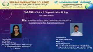 clinical & diagnostic microbiology presentation | PPT