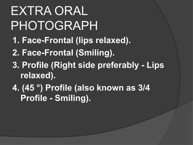 Clinical digital photography in orthodontics | PPTX