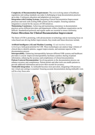 Clinical Documentation Improvement: Importance, Methodology Benefits ...