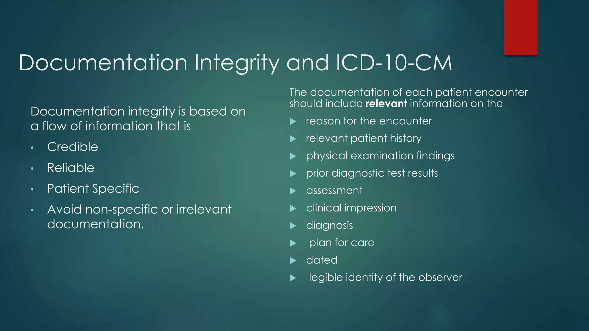 Clinical Documentation Guidelines for ICD-10-CM | PPSX