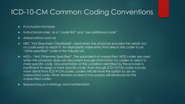 Clinical Documentation Guidelines for ICD-10-CM | PPSX | Medical Tests ...