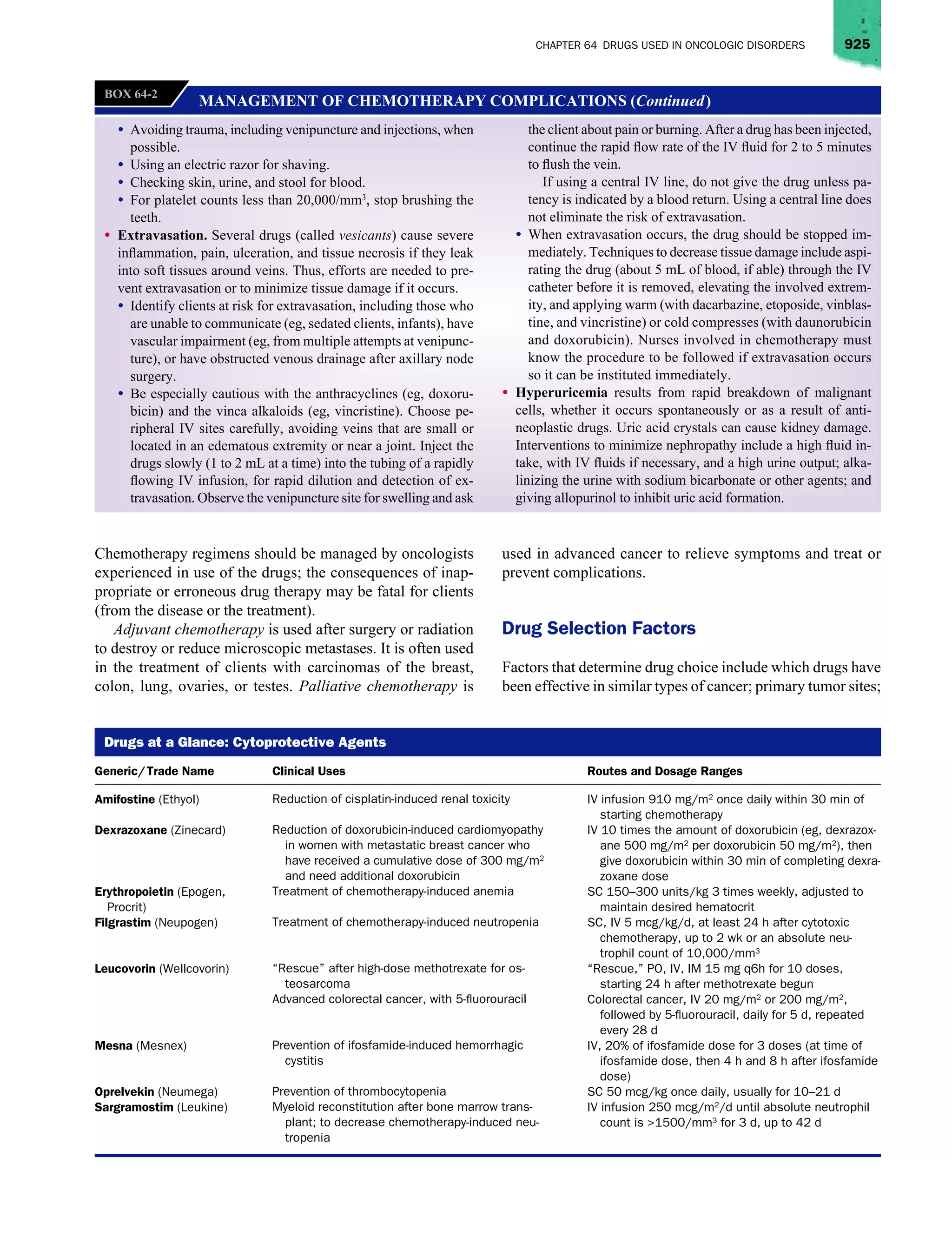 Clinical drug therapy nursing capitulo onco | PDF