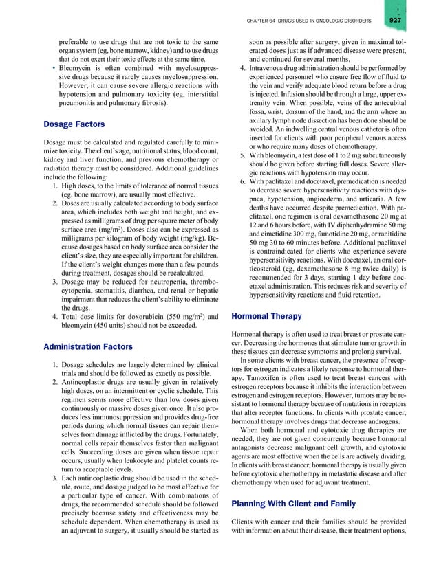 Clinical drug therapy nursing capitulo onco | PDF