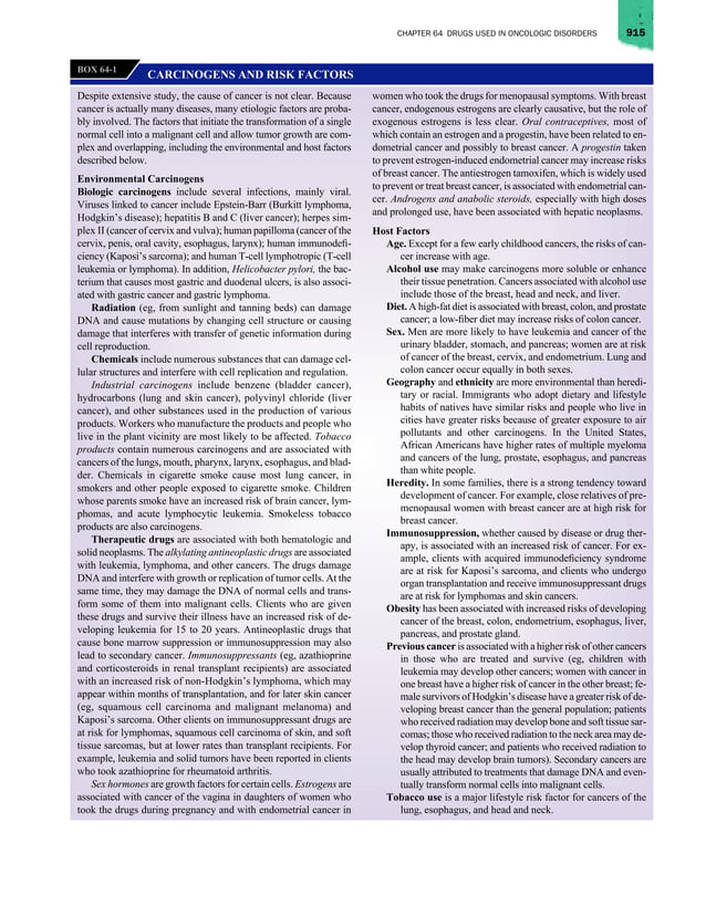 Clinical drug therapy nursing capitulo onco | PDF