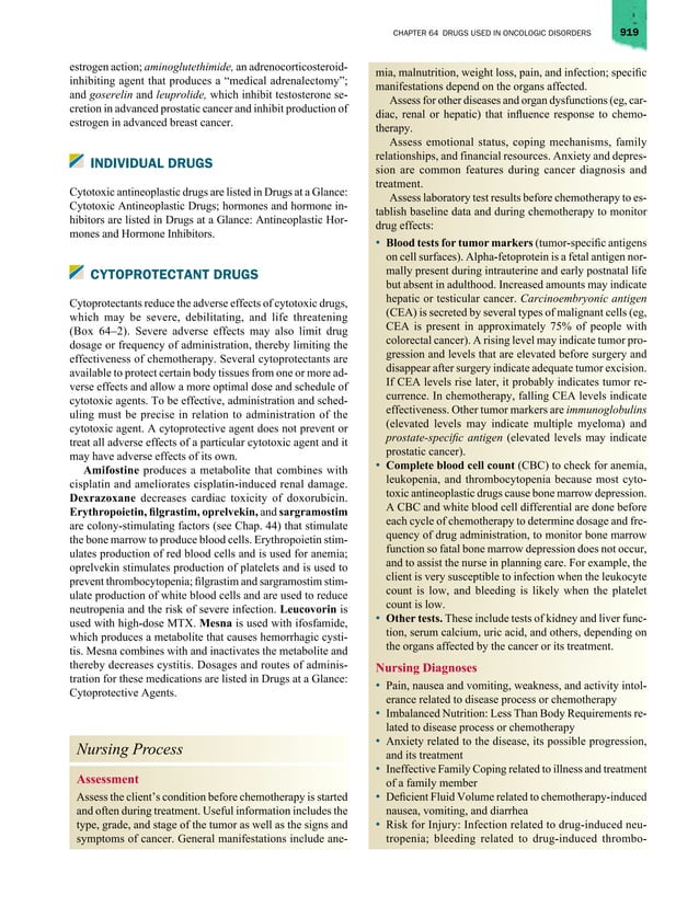 Clinical drug therapy nursing capitulo onco | PDF