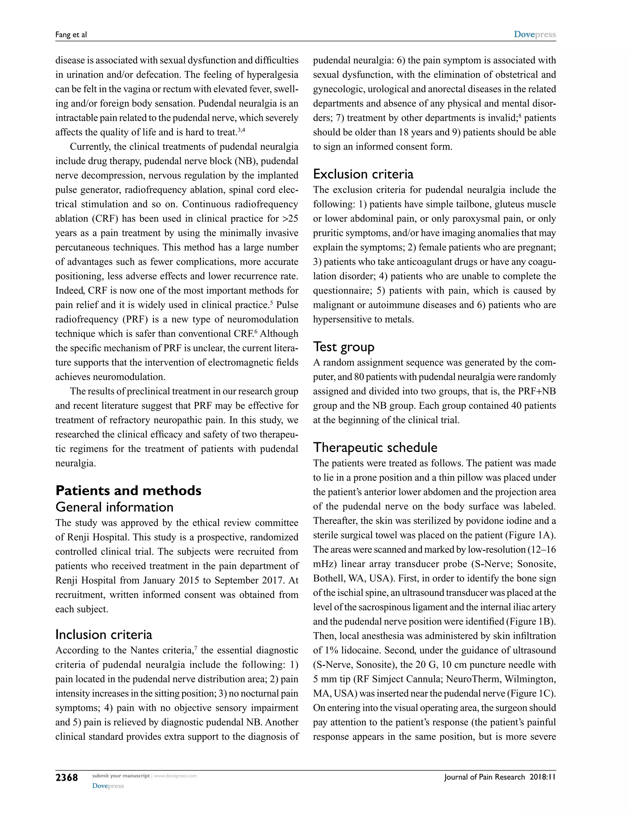 Clinical effect and safety of pulsed radiofrequency treatment for ...