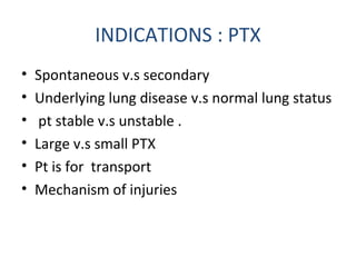Clinical emergency procedures Chest Tube | PPT