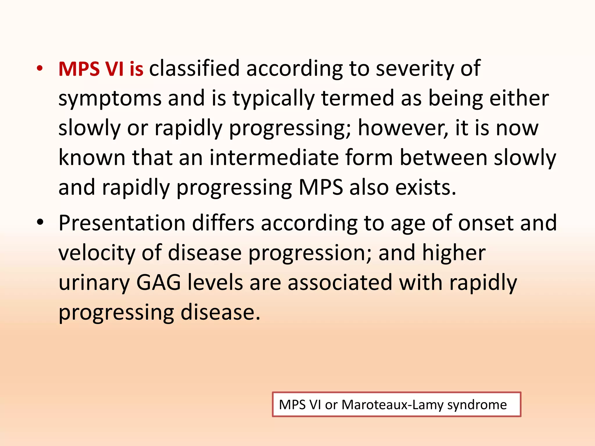 Clinical, endocrine & genetic spectrums of mucopolysaccharidoses type ...