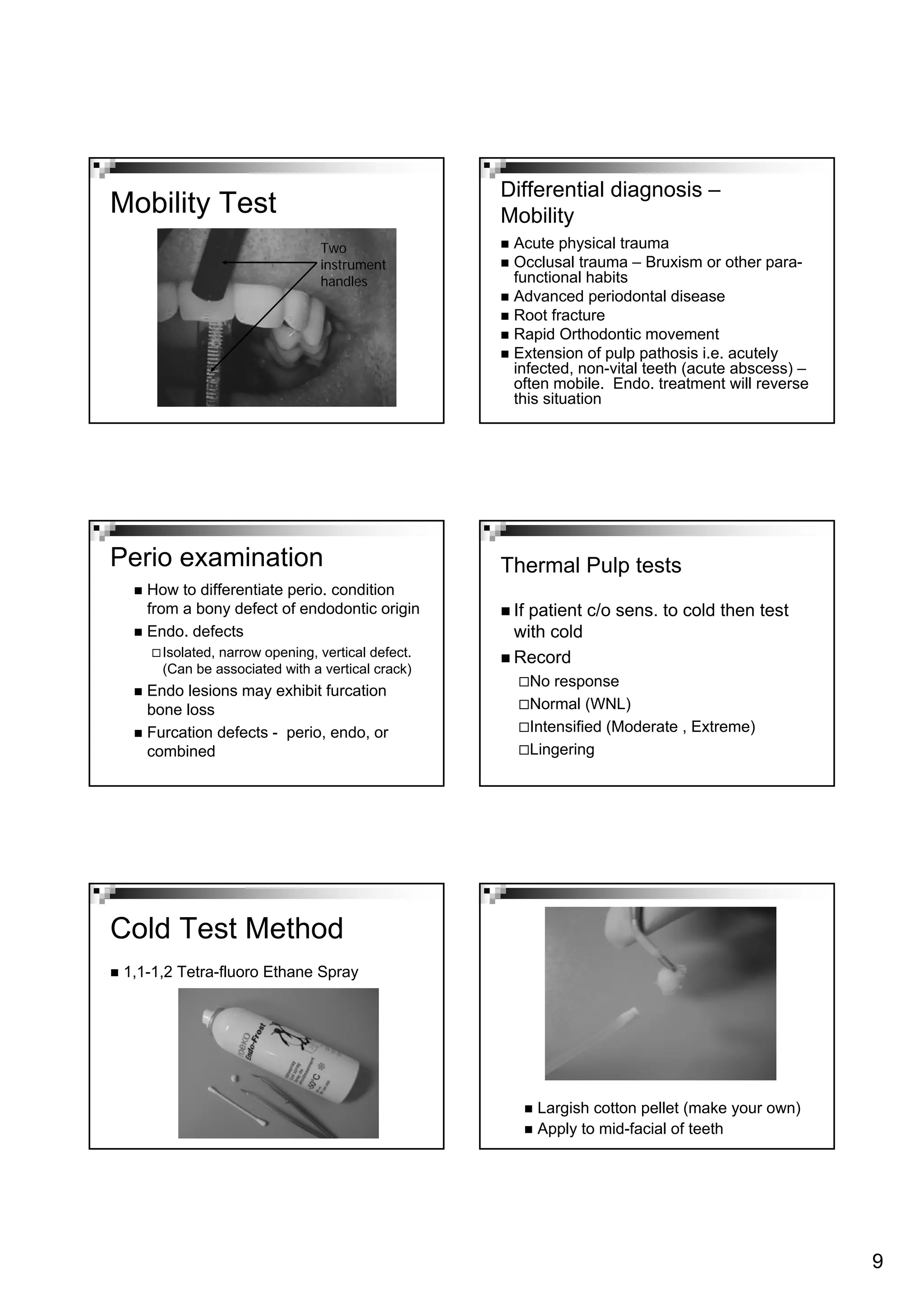 Clinical endodontic diagnosis 2009 | PDF