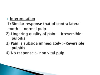 Clinical endodontic test | PPTX