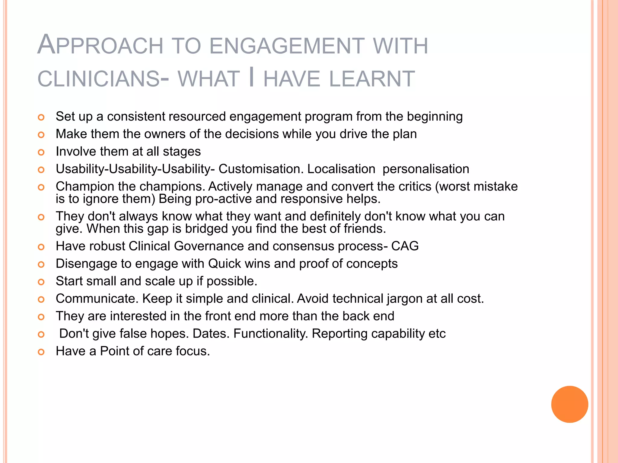 Clinical engagement | PPTX