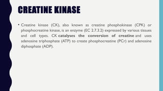 Clinical enzymes and Biomarkers CK, CT, LDH.pptx