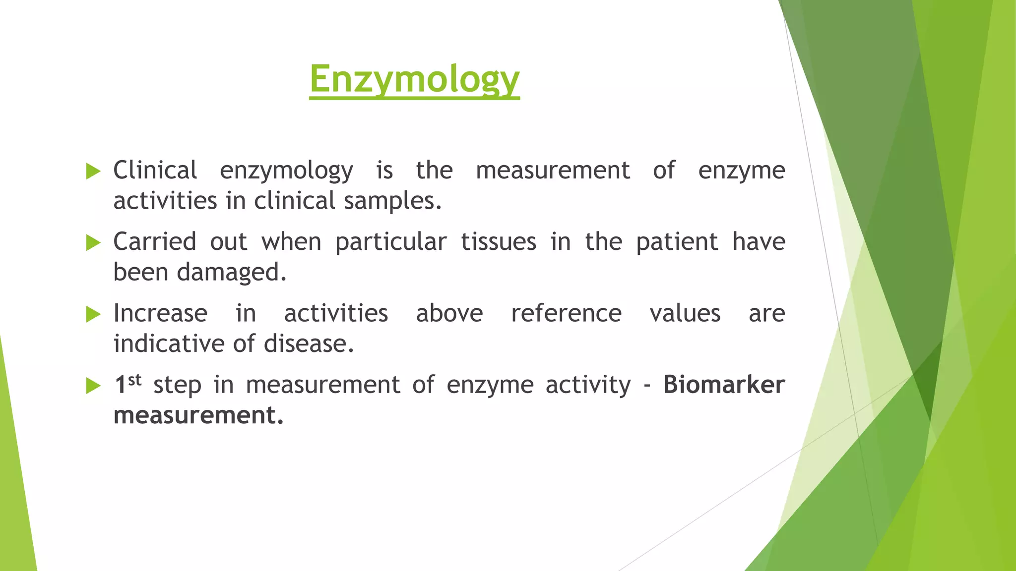 Clinical enzymology and biomarkers | PPTX