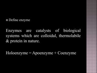 Clinical enzymology class | PPTX