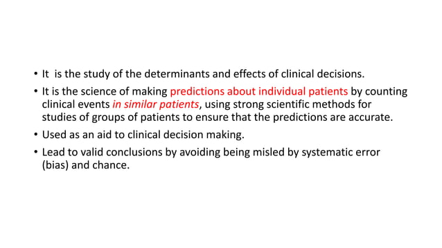 Clinical Epidemiology.pptx | Diseases and Conditions | Medical Health