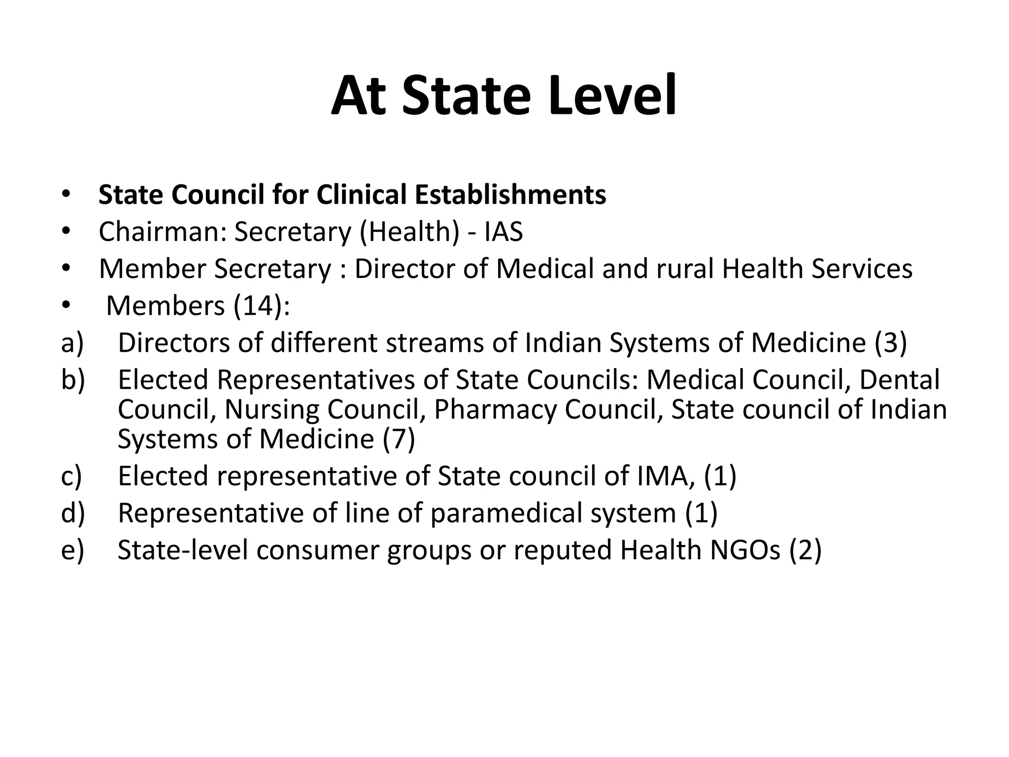 Clinical establishment act | PPTX