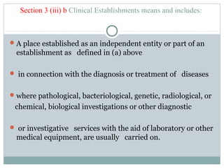 Clinical Establishment Bill 2006 of Rajasthan | PPT