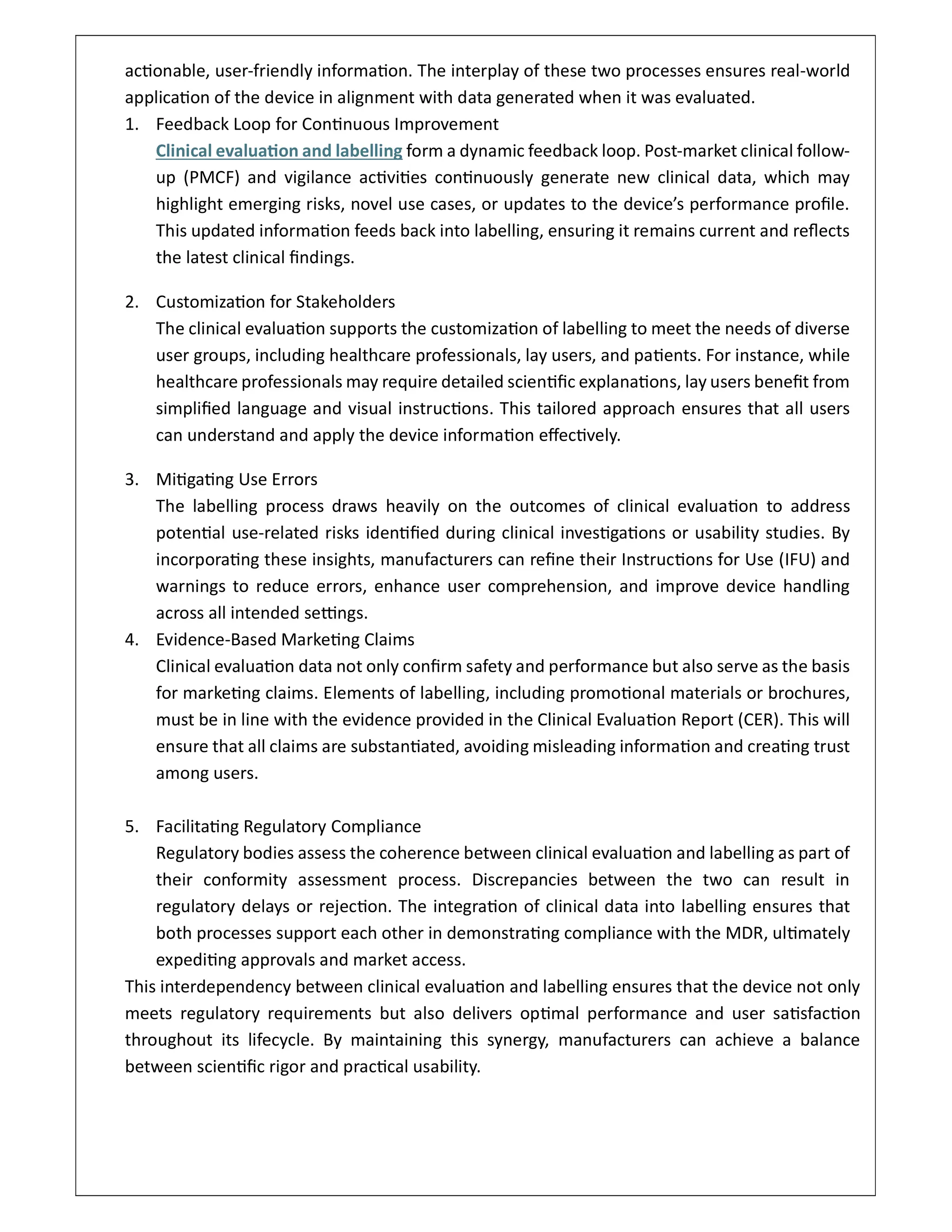 Clinical Evaluation and Labelling: How They Are Interlinked | PDF