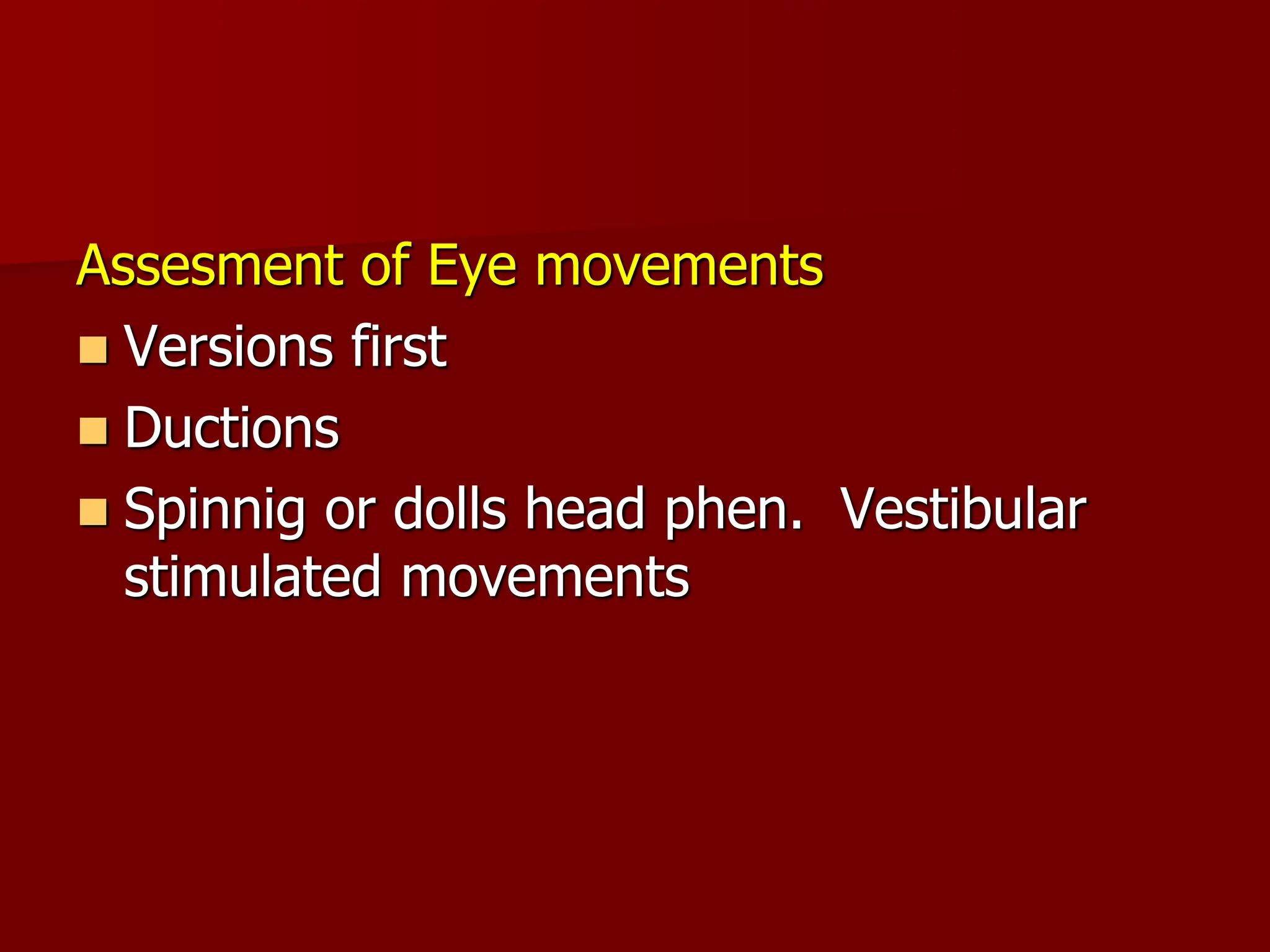 power point presentation of Clinical evaluation of strabismus | PPTX