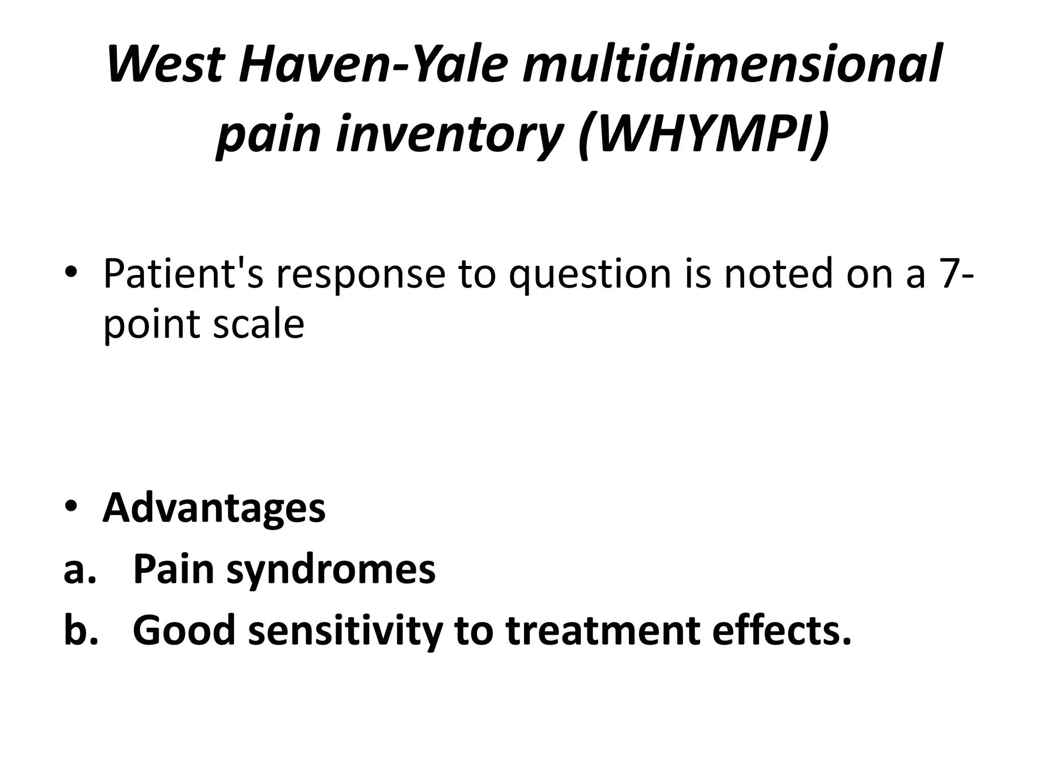 Clinical evaluation of patient with pain complaint | PPTX