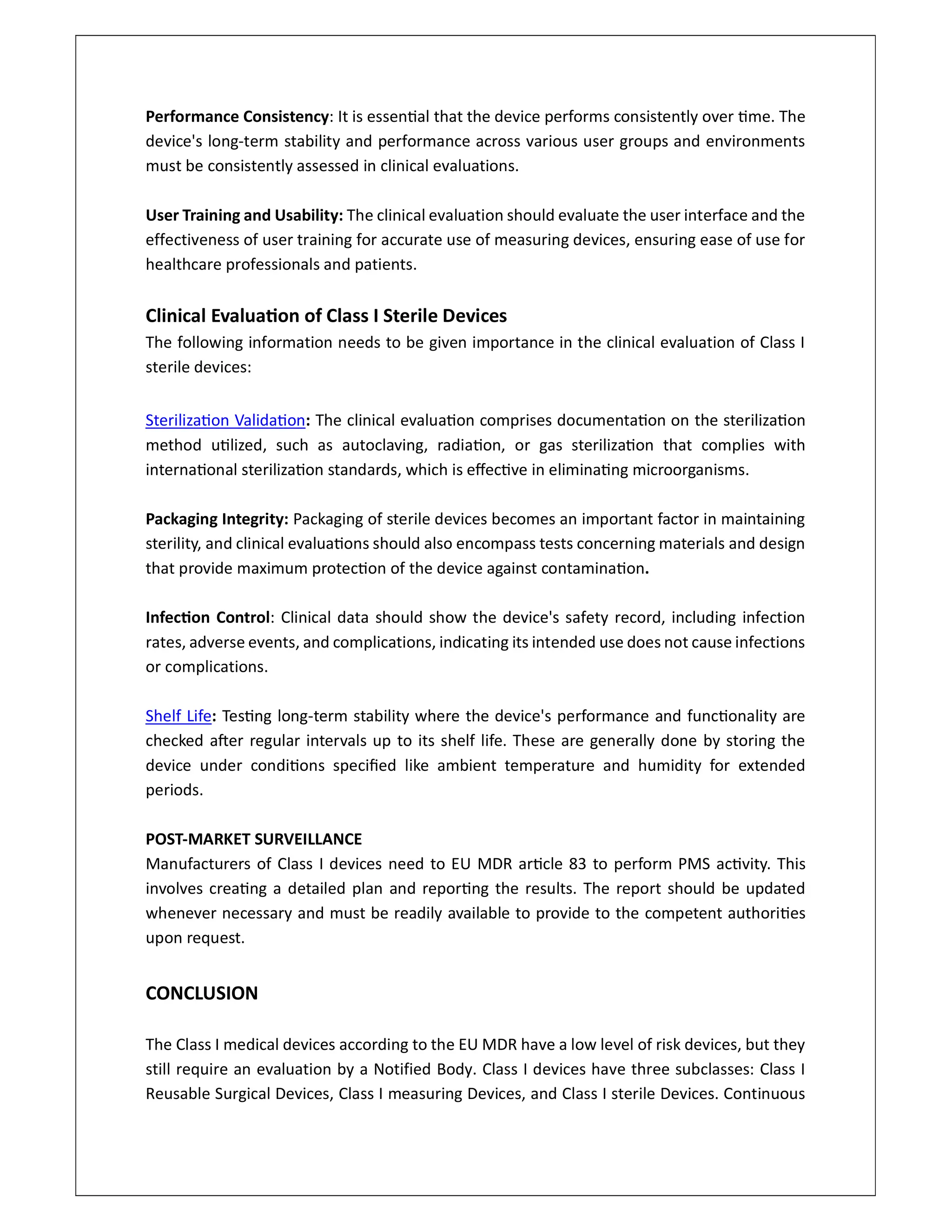 Clinical Evaluation of Reusable, Measuring And Sterile Class 1 Medical ...