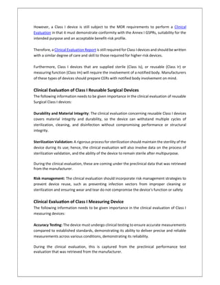 Clinical Evaluation of Reusable, Measuring And Sterile Class 1 Medical ...