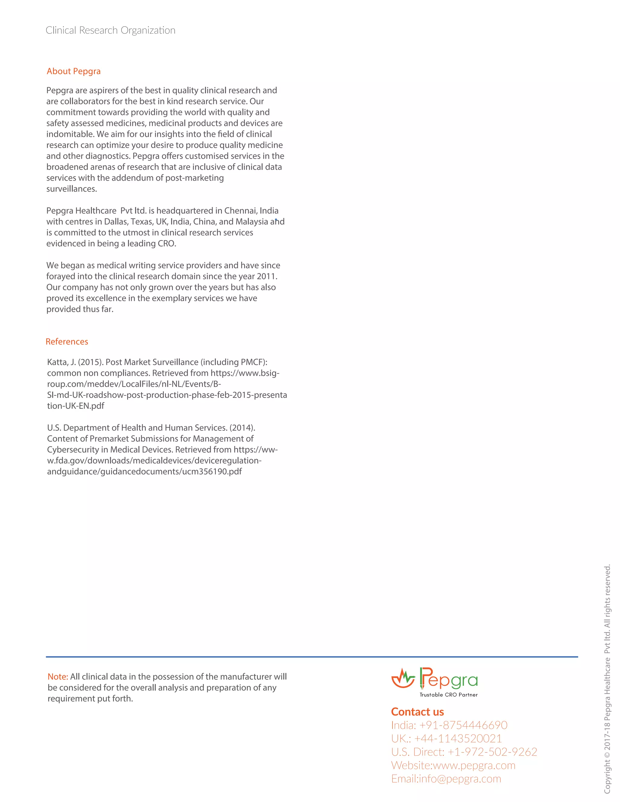 Clinical evaluation report cer in a more stringent regulatory- Pepgra ...