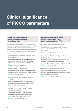 Clinical evidence picco technology | DOCX | Heart and Cardiovascular ...