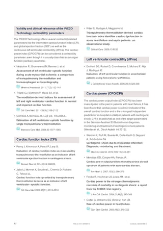 Clinical evidence picco technology | DOCX | Heart and Cardiovascular Diseases | Diseases and ...