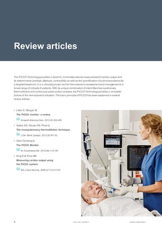 Clinical evidence picco technology | DOCX | Heart and Cardiovascular ...