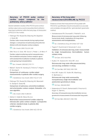 Clinical evidence picco technology | DOCX | Heart and Cardiovascular Diseases | Diseases and ...