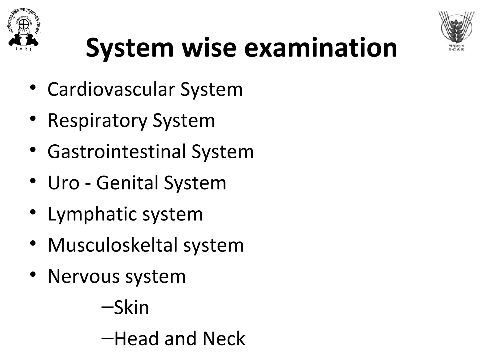Clinical examination of Cattle | PPT