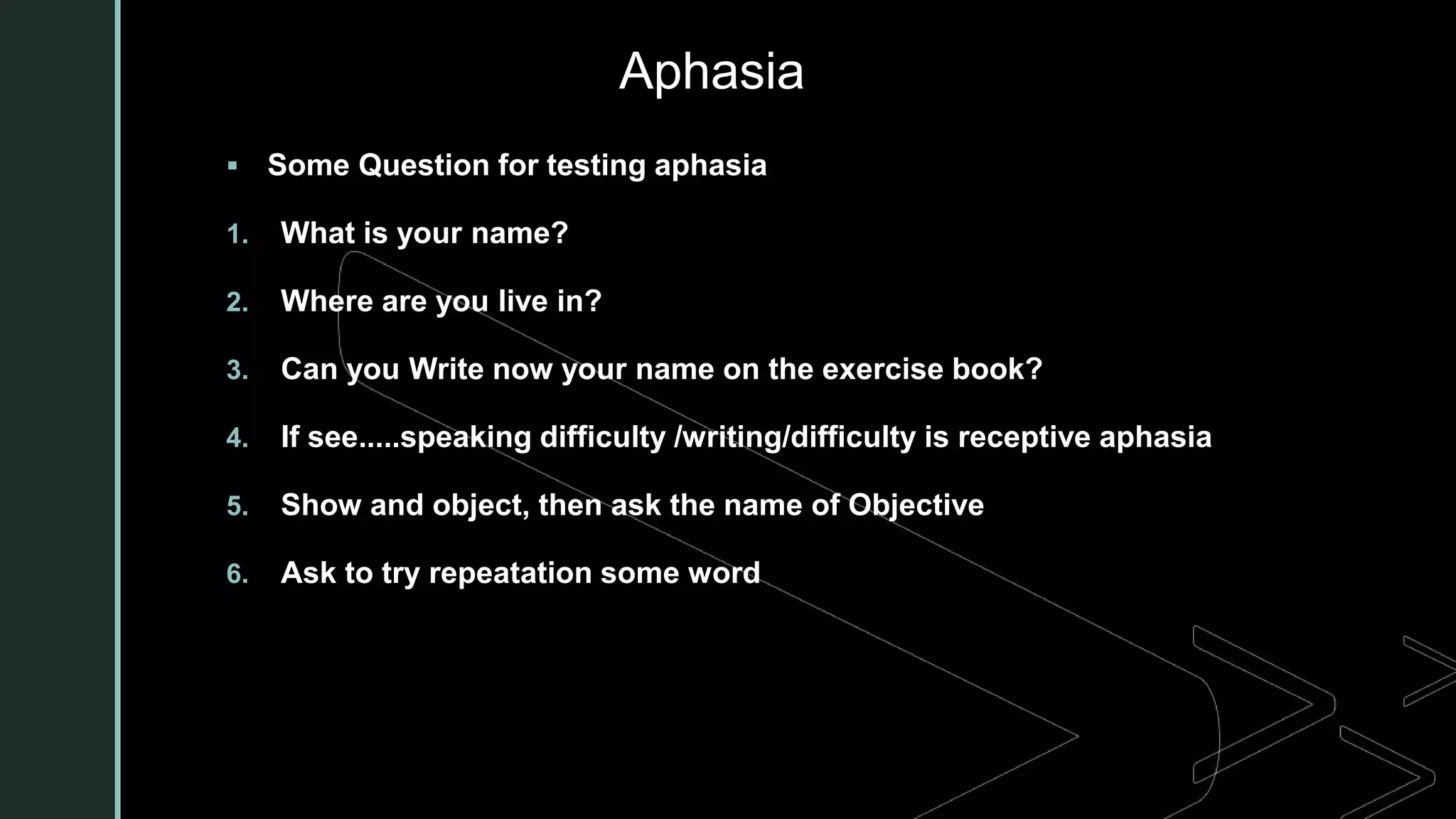 Clinical examination: Part 1| Genarel and Systemic examination, Aphasia ...