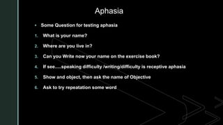 Clinical examination: Part 1| Genarel and Systemic examination, Aphasia ...