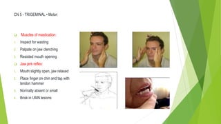 Clinical examination of- CRANIAL.- nerves | PPTX