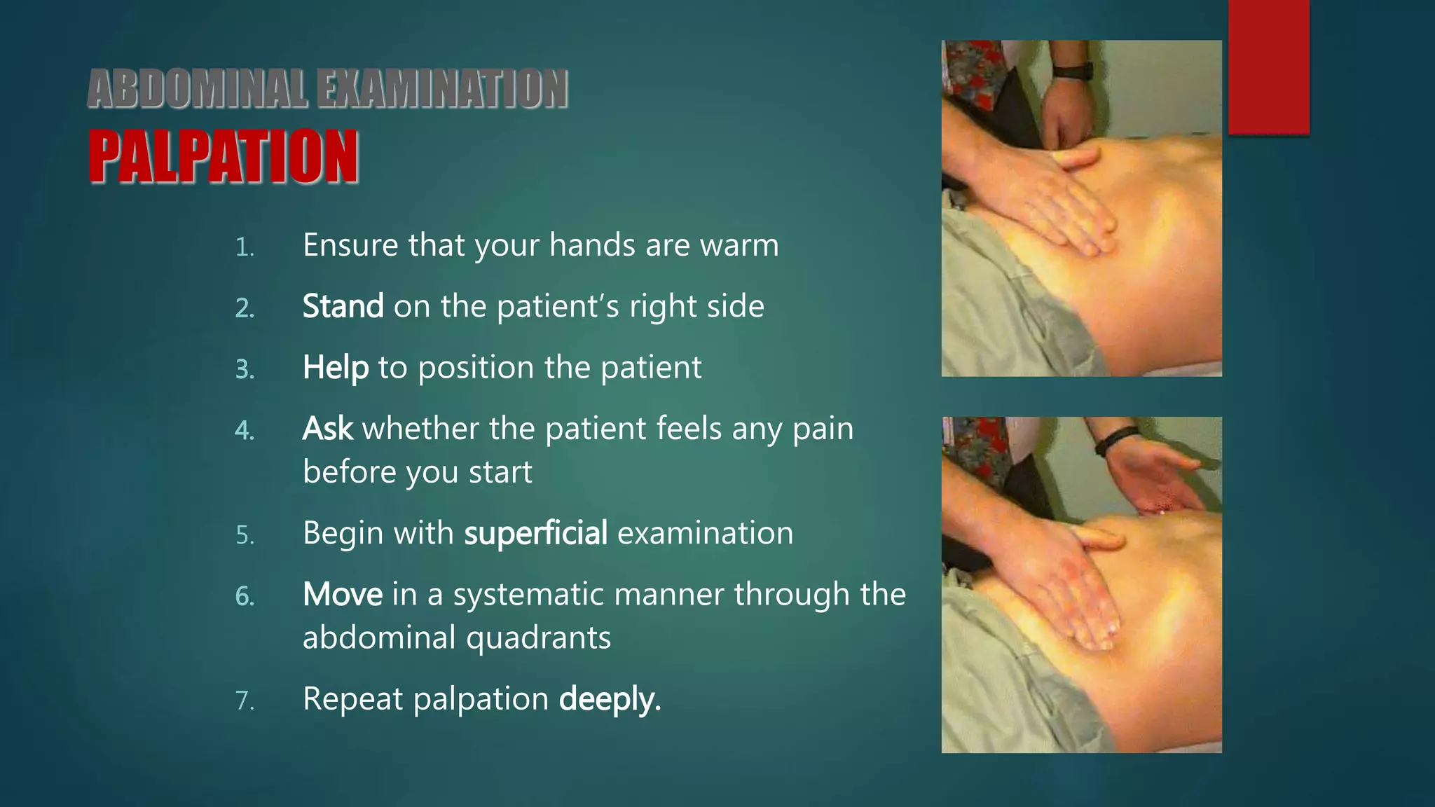 Clinical examination of abdomen medicine | PPTX