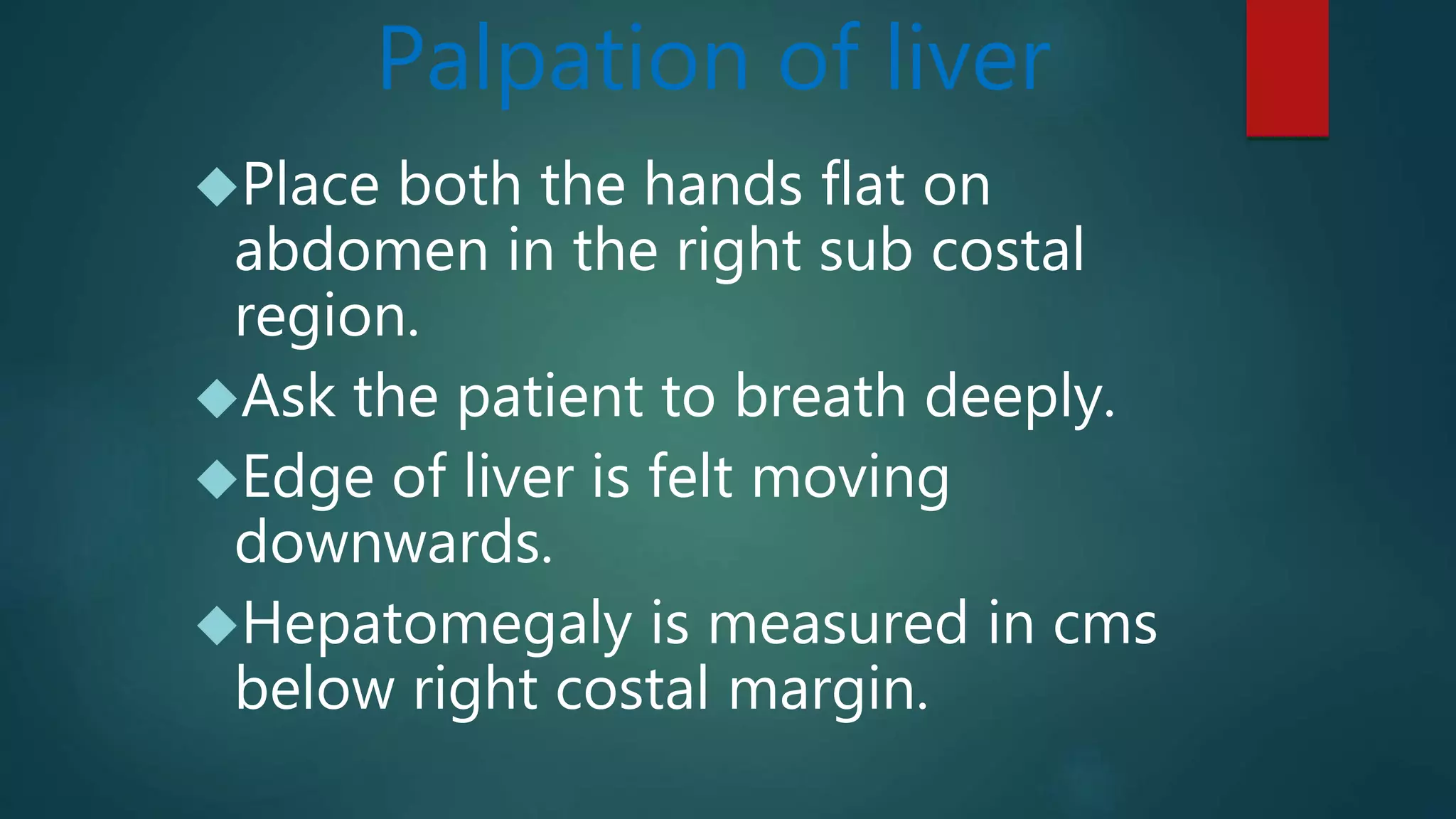 Clinical examination of abdomen medicine | PPTX