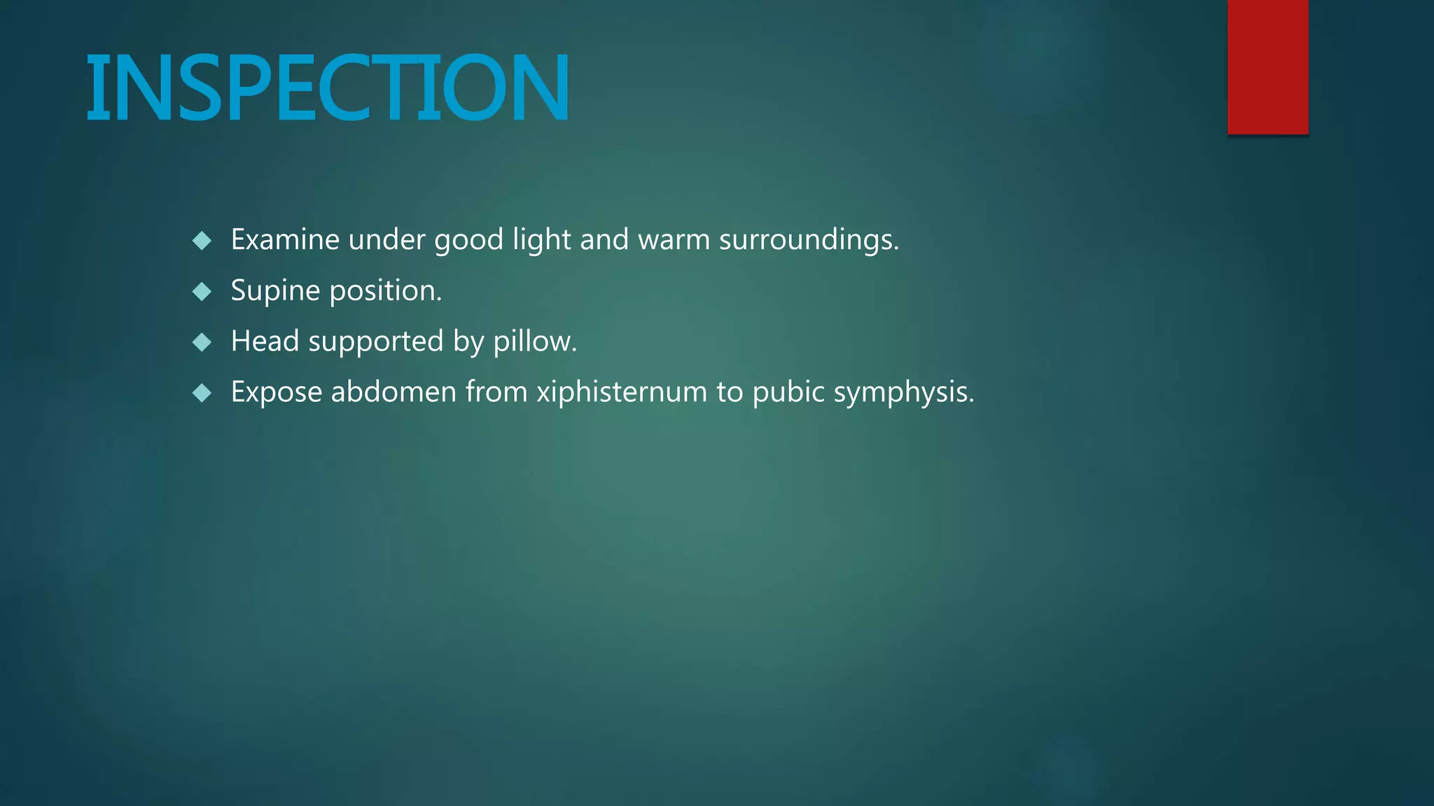 Clinical examination of abdomen medicine | PPTX