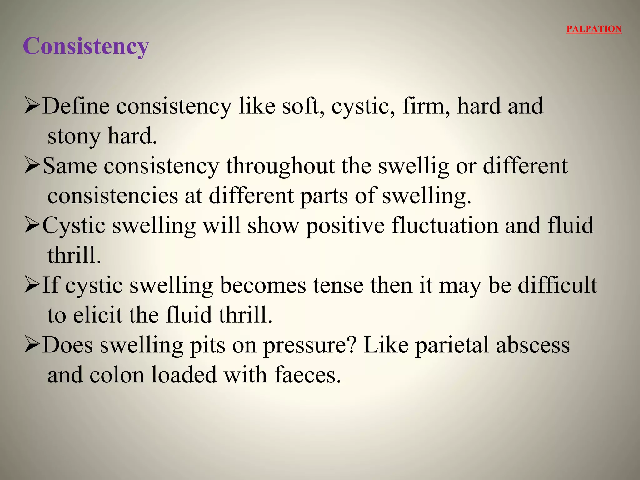 Clinical examination of abdominal lump | PPTX