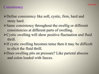 Clinical examination of abdominal lump | PPTX