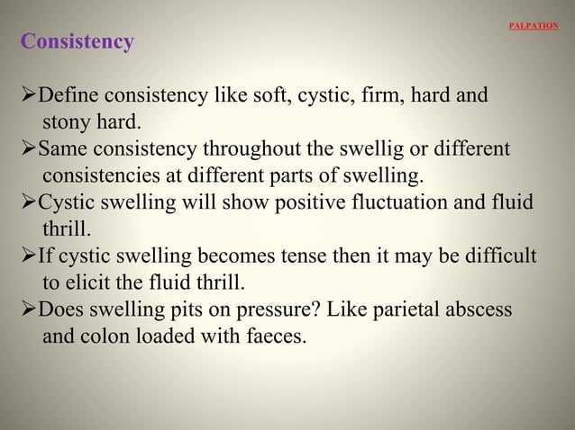 Clinical examination of abdominal lump | PPTX