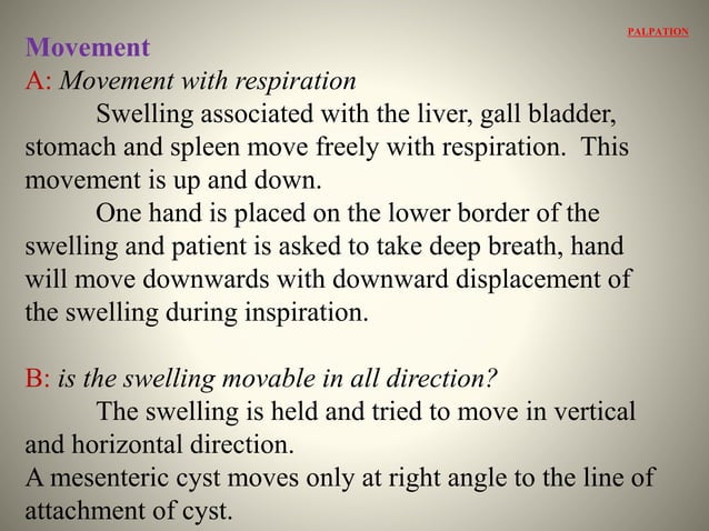 Clinical examination of abdominal lump | PPTX