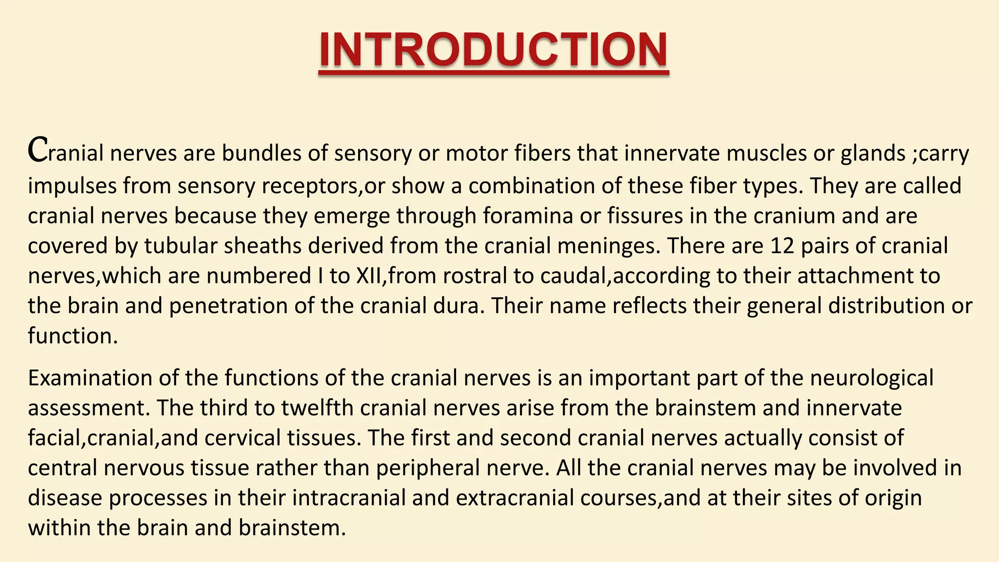 Clinical examination of cranial nerves | PPTX