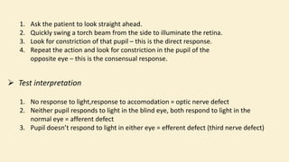 Clinical examination of cranial nerves | PPTX